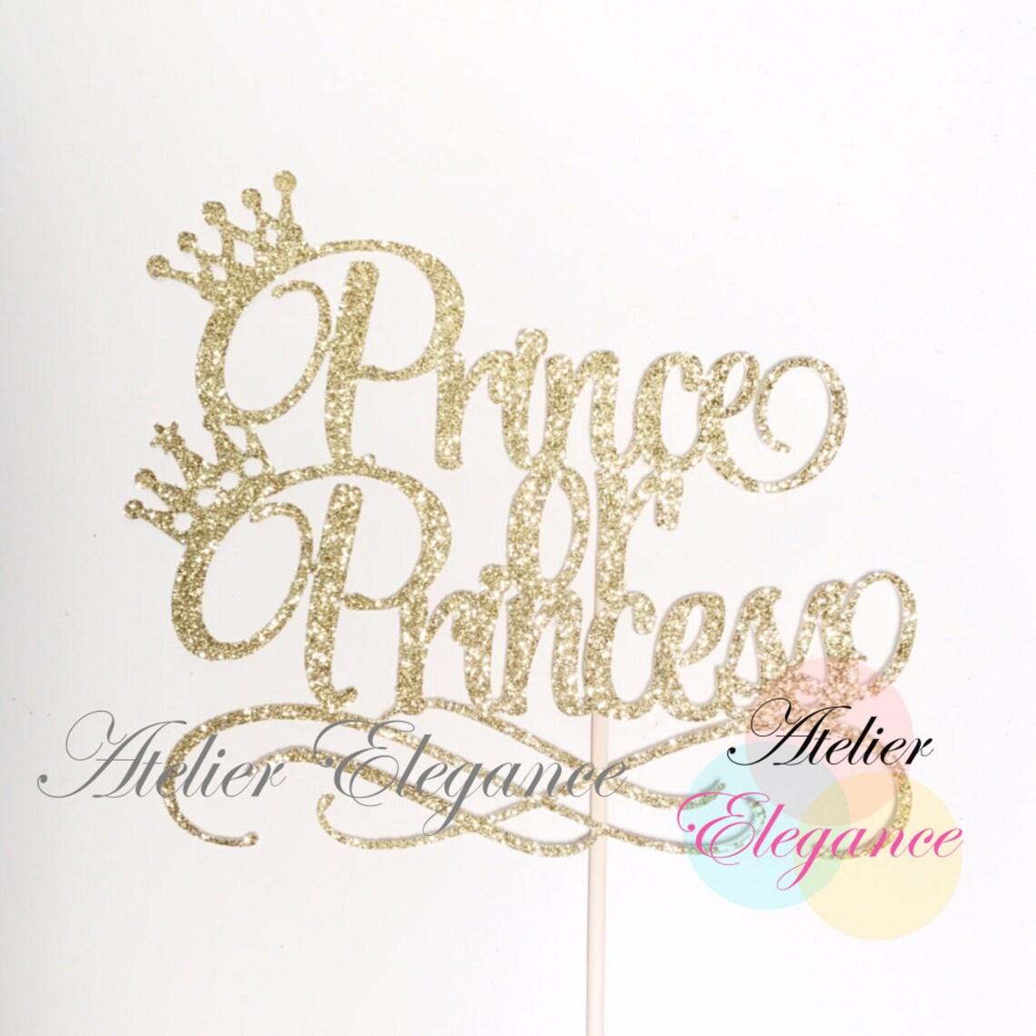 Prince or Princess Cake Topper Gender Reveal Cake Topper - Etsy