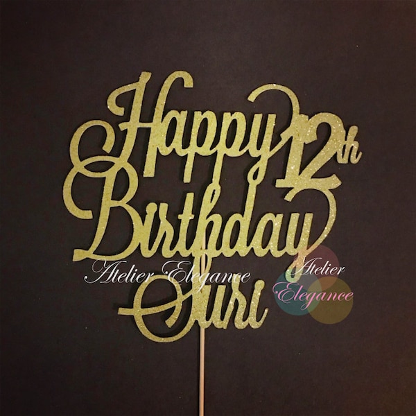 12th Birthday Cake Topper - Etsy