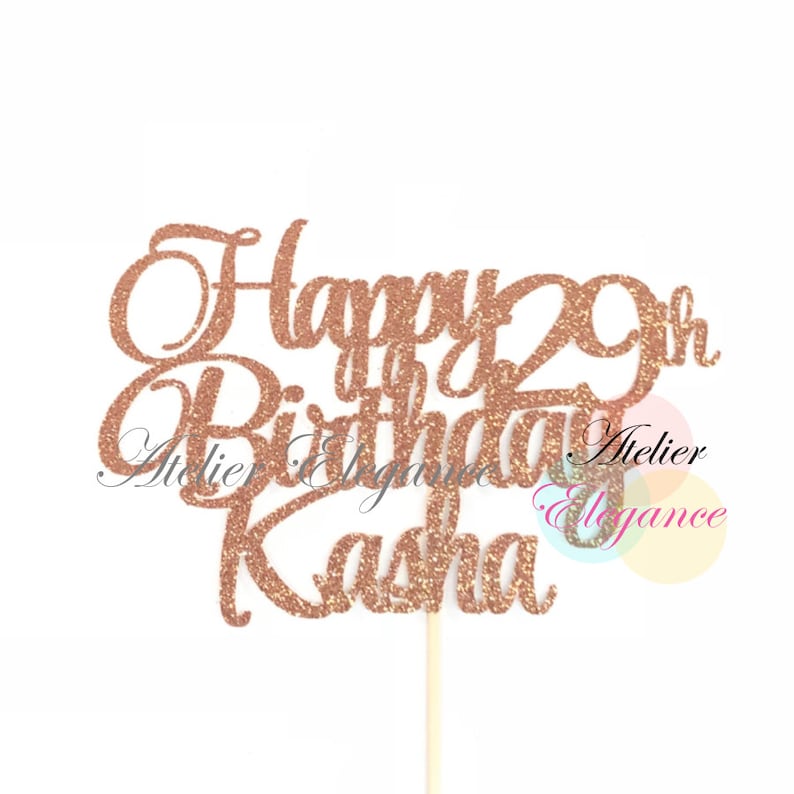 ANY Name ANY Age 29th Birthday Cake Topper Twenty Nine Cake - Etsy