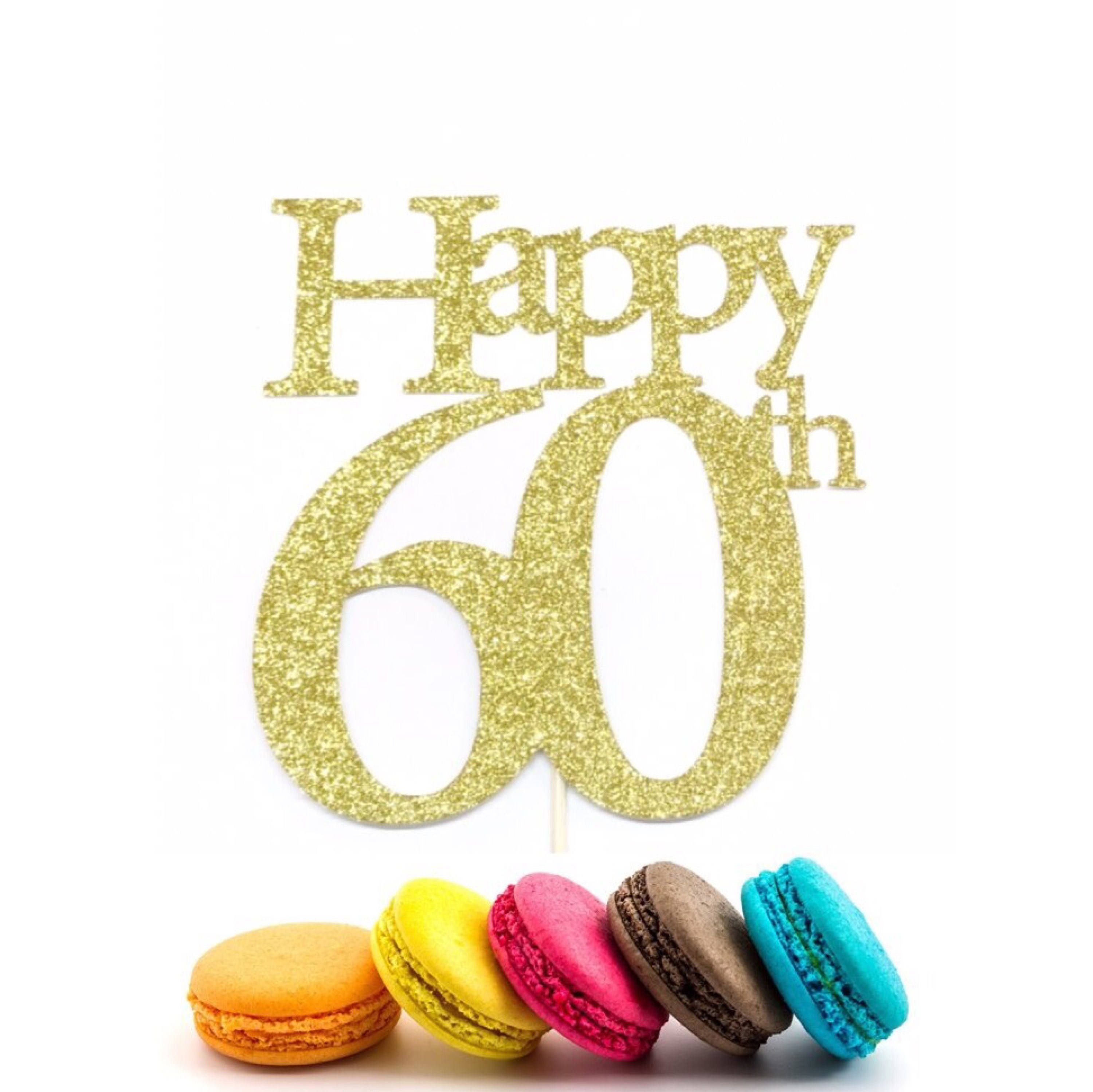 60 Birthday Topper Birthday Cake Topper 60th Birthday Party | Etsy