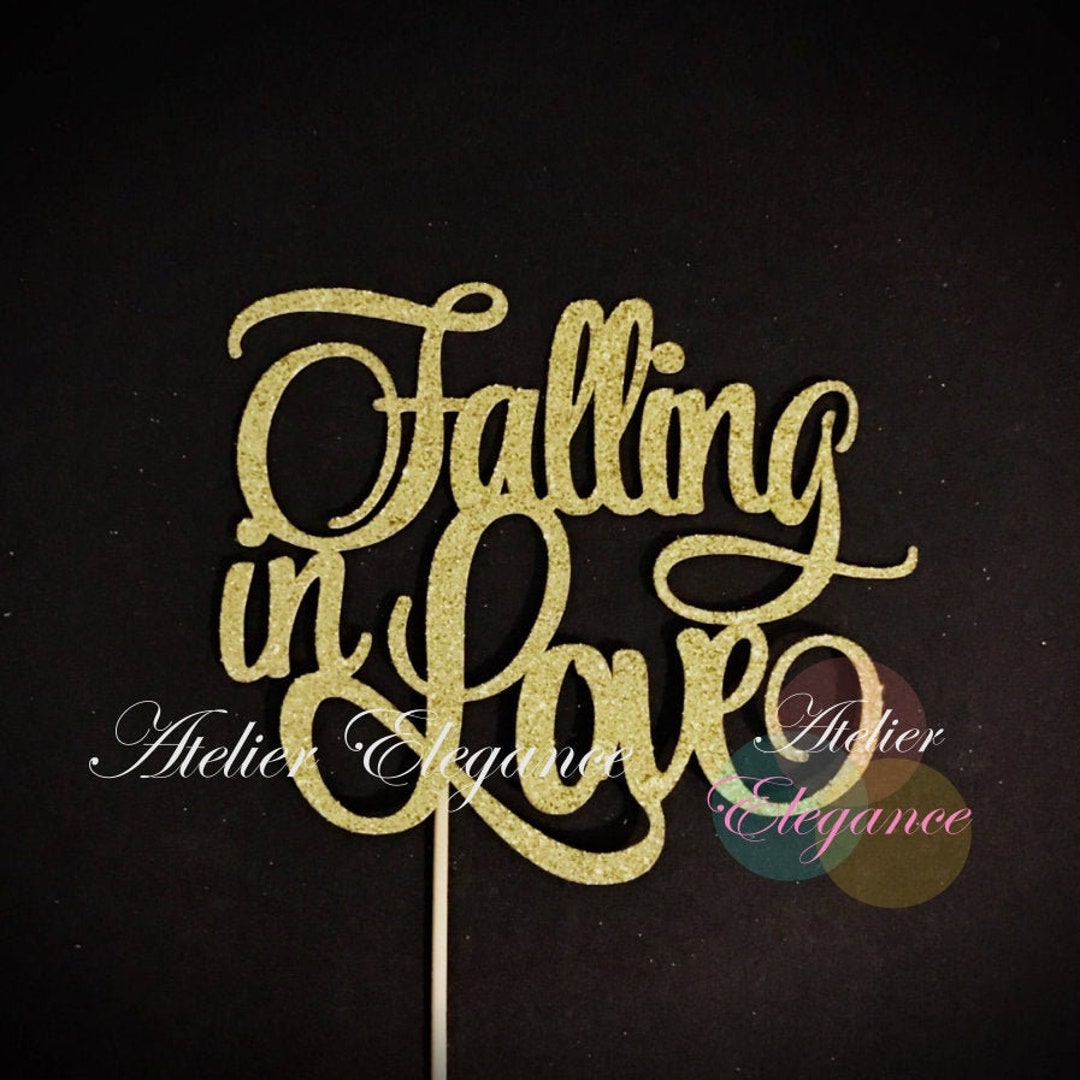 Falling in Love Cake Topper, Falling in Love Bridal Shower, Bride to Be ...
