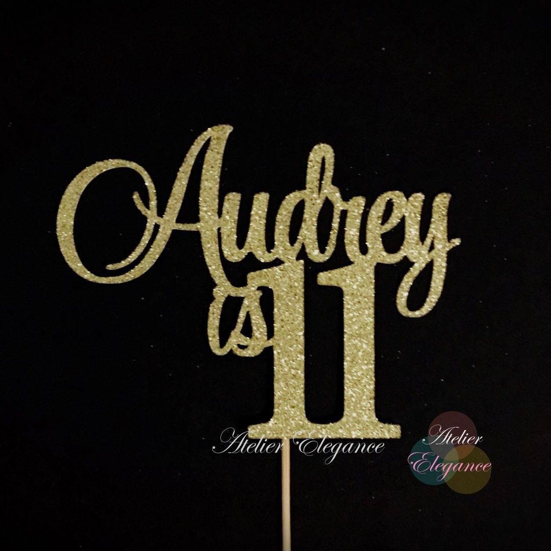 Personalized 11 Cake Topper, 11th Birthday Cake Topper, Eleven Cake ...