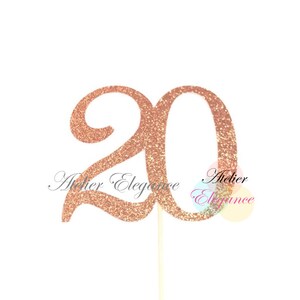 Lots Colors, 20 Cake Topper, Twenty Cake Topper, 20 Birthday Cake ...