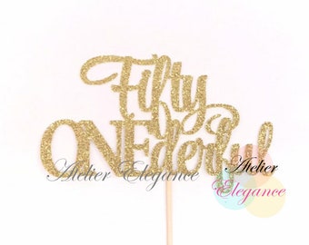 51 Birthday Cake Topper - Etsy