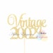 Vintage 2002 Cake Topper, Birthday Cake Topper, Birth Year Cake Topper ...