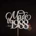 Made in 1988 Cake Topper, Birthday Cake Topper, Birth Year Cake Topper ...