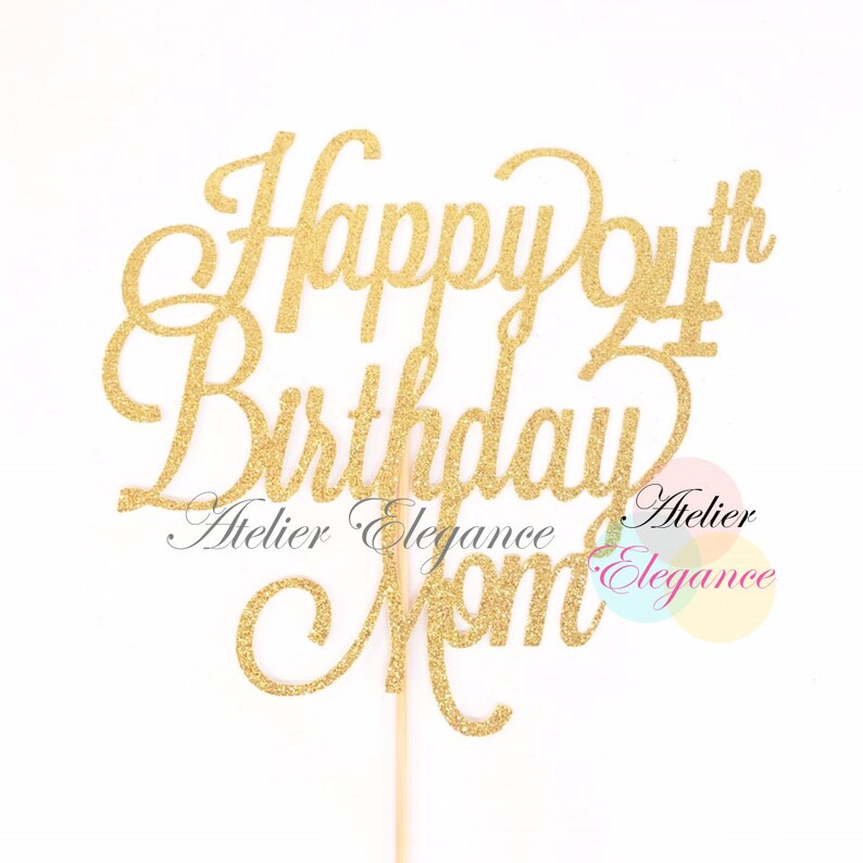 Happy 94th Birthday Mom Cake Topper Happy 94th Birthday Mom | Etsy