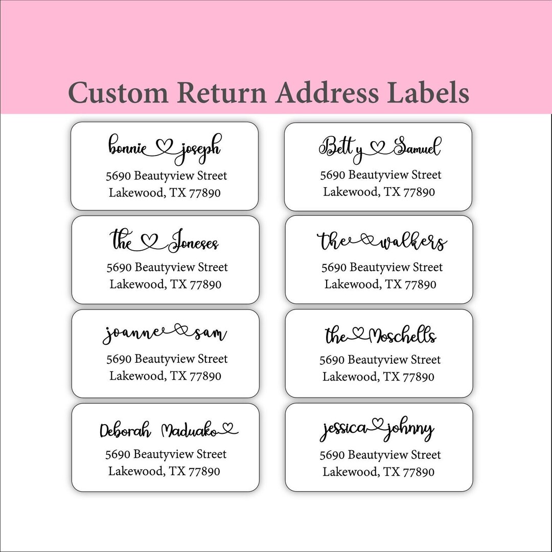 Address Label, Envelope Labels, Wedding Address Labels, Return Address ...