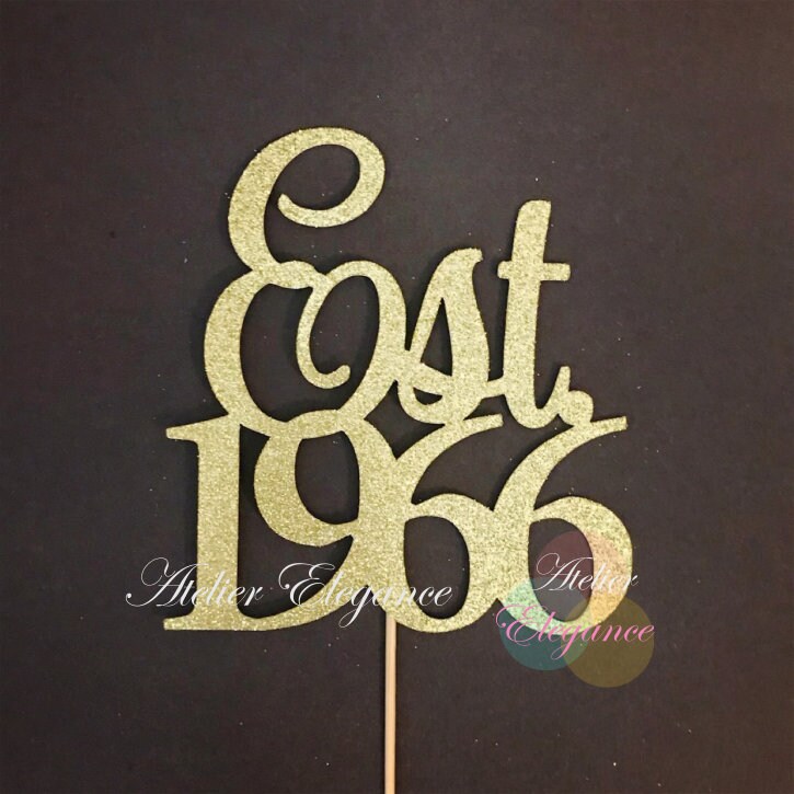 Established in 1966 Cake Topper Est 1966 Cake Topper Birth - Etsy UK