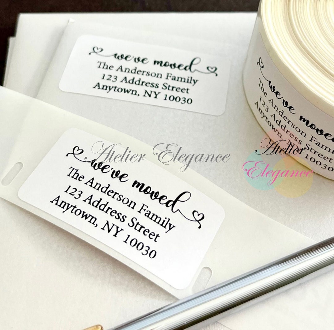 We Have Moved Labels, New Address Label, Return Address Label, Envelope ...