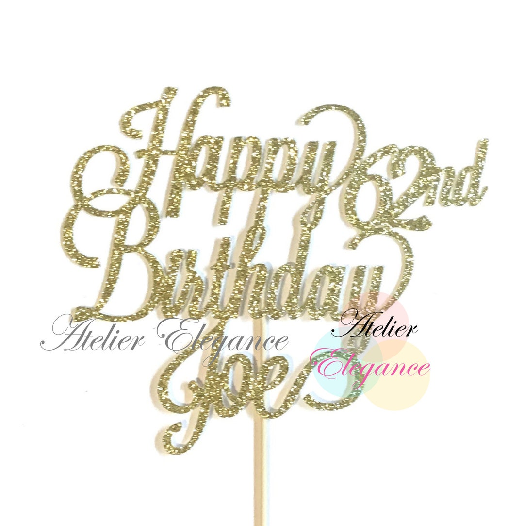 ANY Name ANY Age, 62nd Birthday Cake Topper, Sixty Two Cake Topper ...