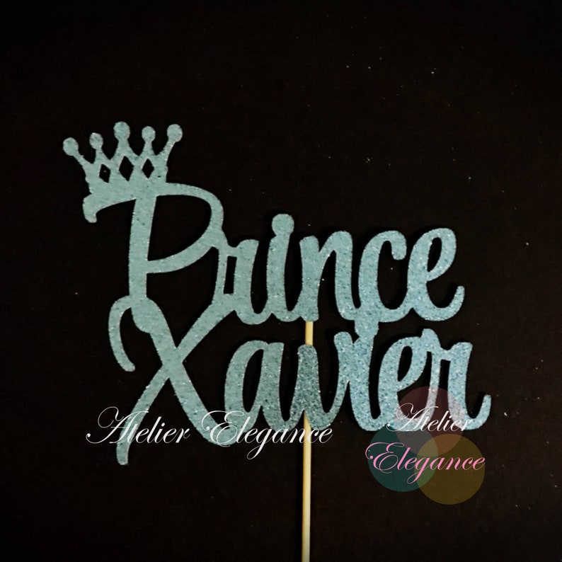 ANY NAME Crown Cake Topper, Prince Birthday Cake Topper, Prince Baby ...