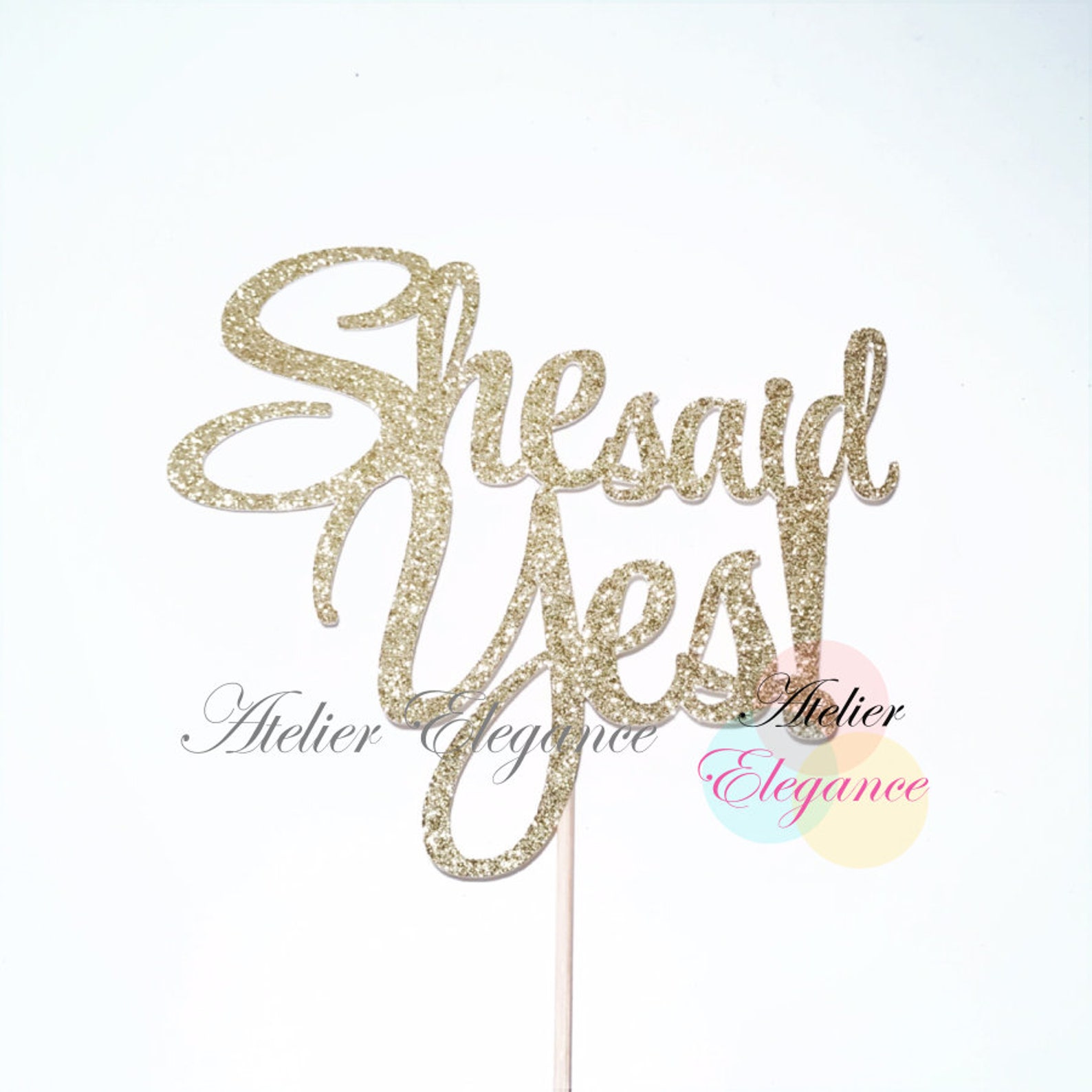 She Said Yes Cake Topper Bride to Be Cake Topper Bridal - Etsy