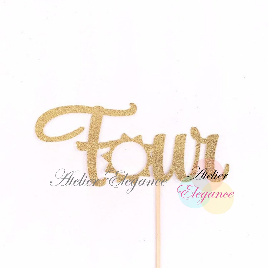 Four Cake Topper, Sun Cake Topper, Sunshine Four Birthday, 4th Birthday ...