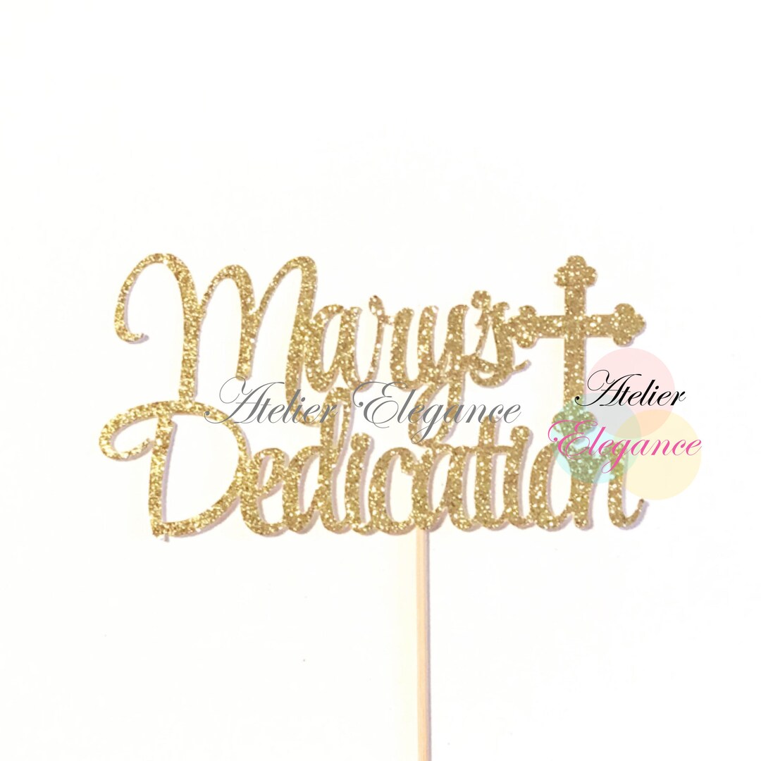 Any Name, Dedication Cake Topper, God Bless Cake Topper, Personalized ...