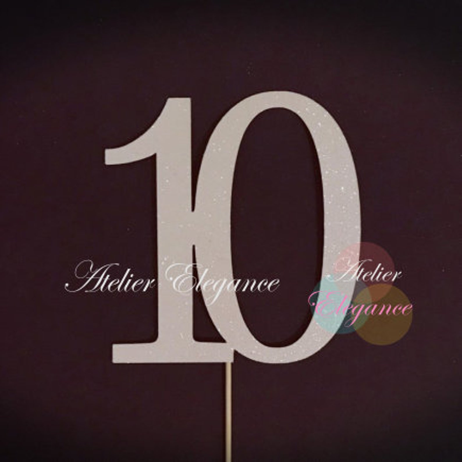 10 Cake Topper, Ten Cake Topper, Tenth Birthday Cake Topper, 10th ...