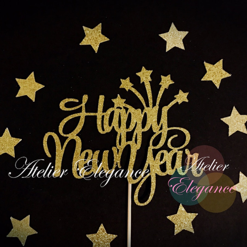 New Year Cake Topper - Etsy