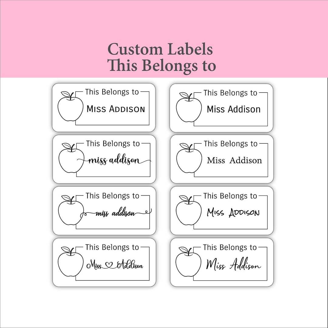 Any Name, This Belongs to Labels, Teacher Name Label, Teacher Labels ...