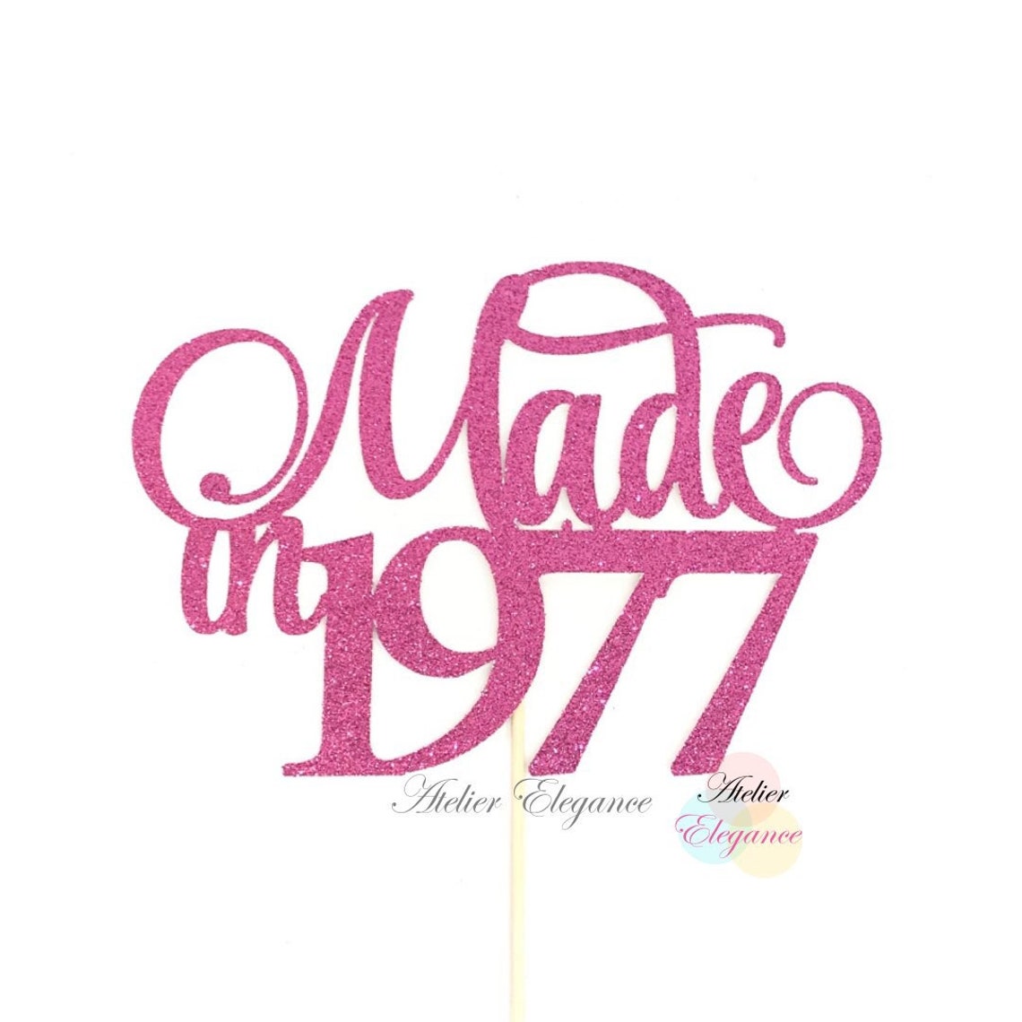 Made in 1977 Cake Topper Birthday Cake Topper Birth Year - Etsy Canada