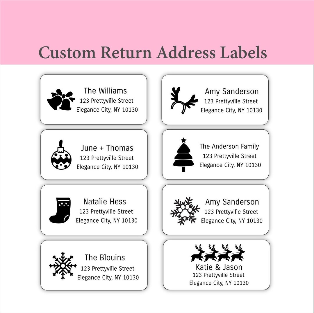 Christmas Address Label, Envelope Labels, Return Address Label, Custom ...
