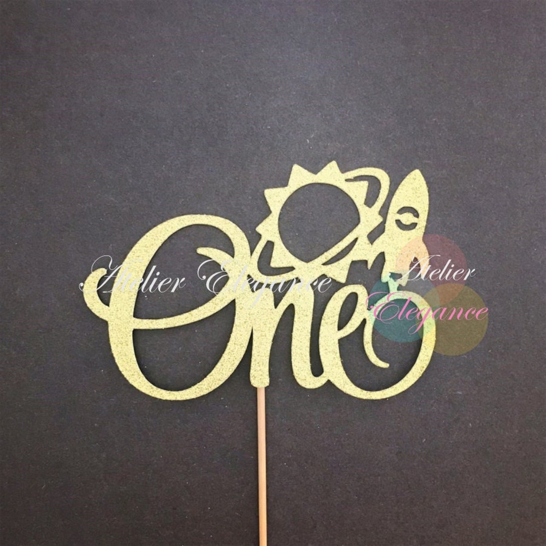 One Cake Topper, Sun Cake Topper, Rocket One Cake Topper, 1st Birthday ...