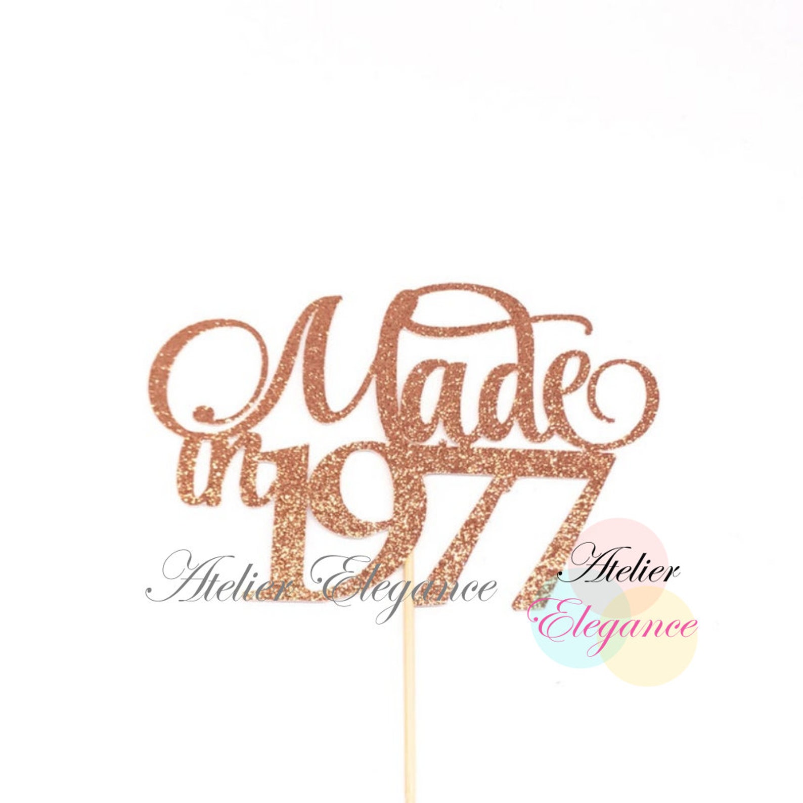 Made in 1977 Cake Topper Birthday Cake Topper Birth Year - Etsy Canada
