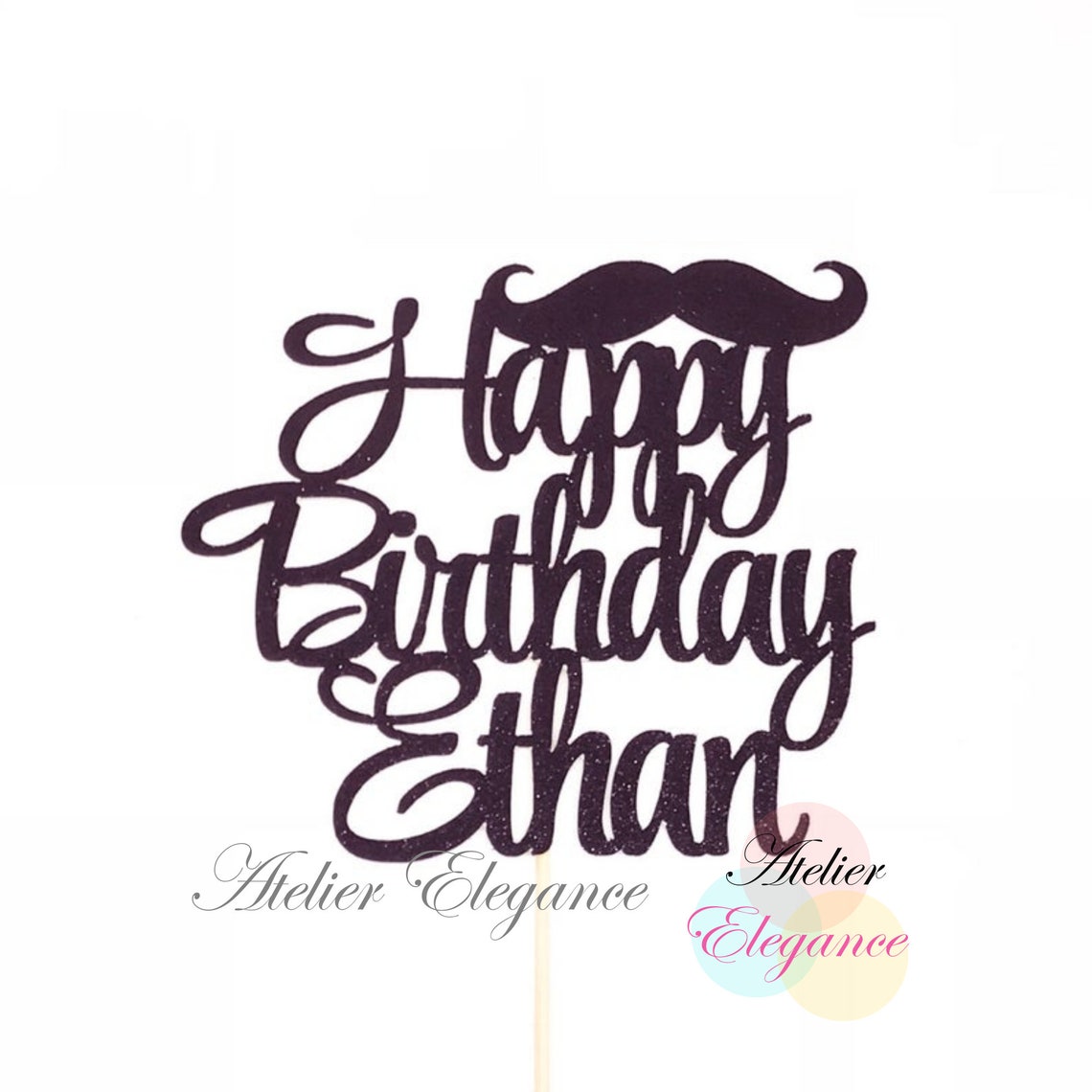 ANY NAME, Happy Birthday Cake Topper, Man Cake Topper, Custom Birthday ...