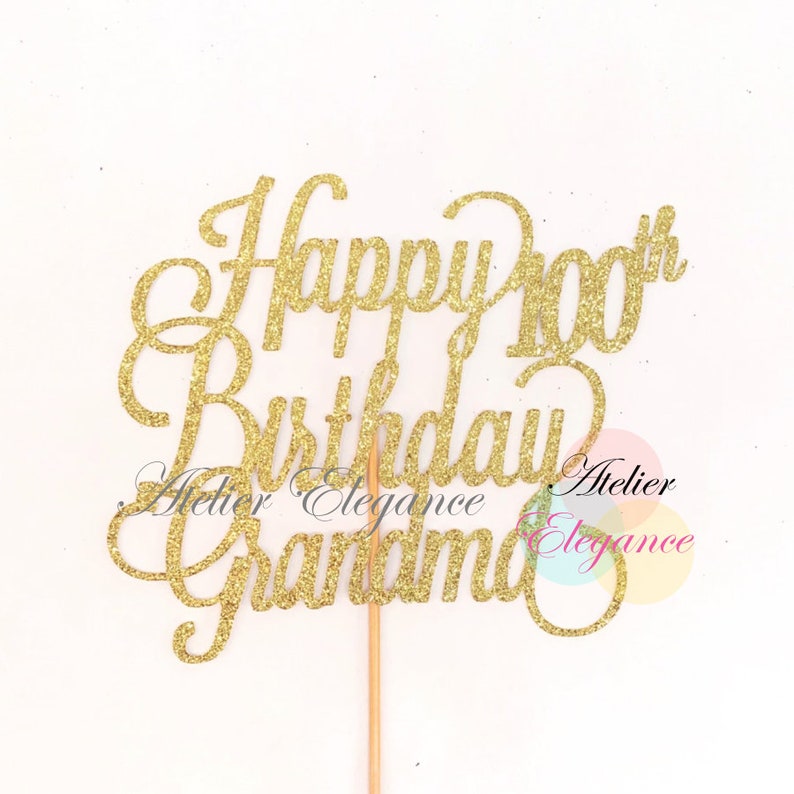 ANY AGE, Happy Birthday Grandma Cake Topper, Grandma Birthday Party ...