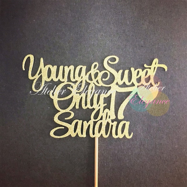 Young and Sweet 17 Cake - Etsy