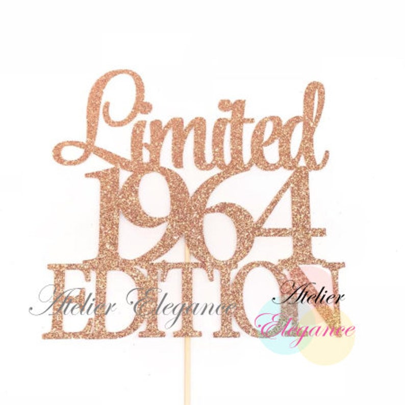 Limited 1964 Edition Cake Topper Birth Year Cake Topper 58th - Etsy