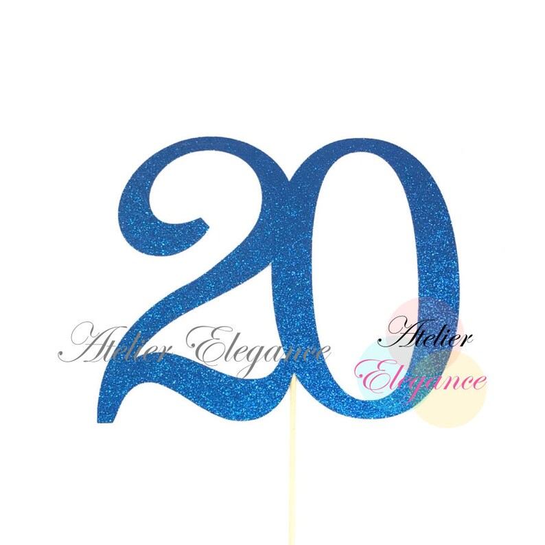 Lots Colors 20 Cake Topper Twenty Cake Topper 20 Birthday - Etsy