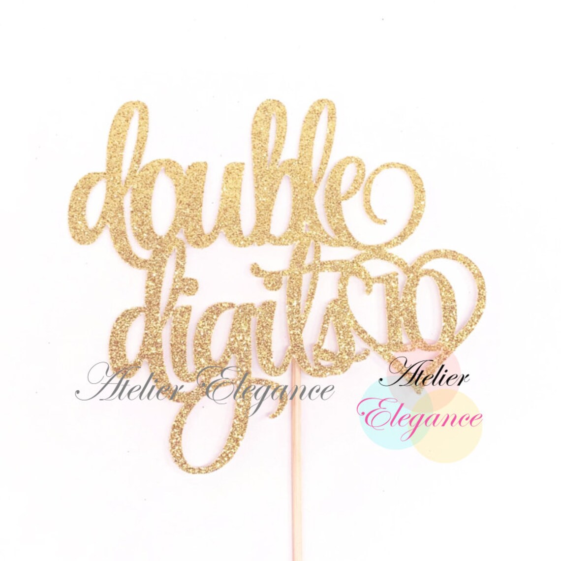 Double Digits Cake Topper 10th Birthday Cake Topper Ten Cake | Etsy