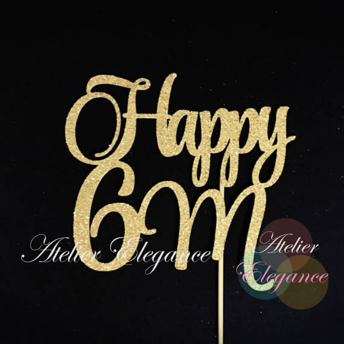 Half Birthday Cake Topper Happy 6 Months Cake Topper Half - Etsy