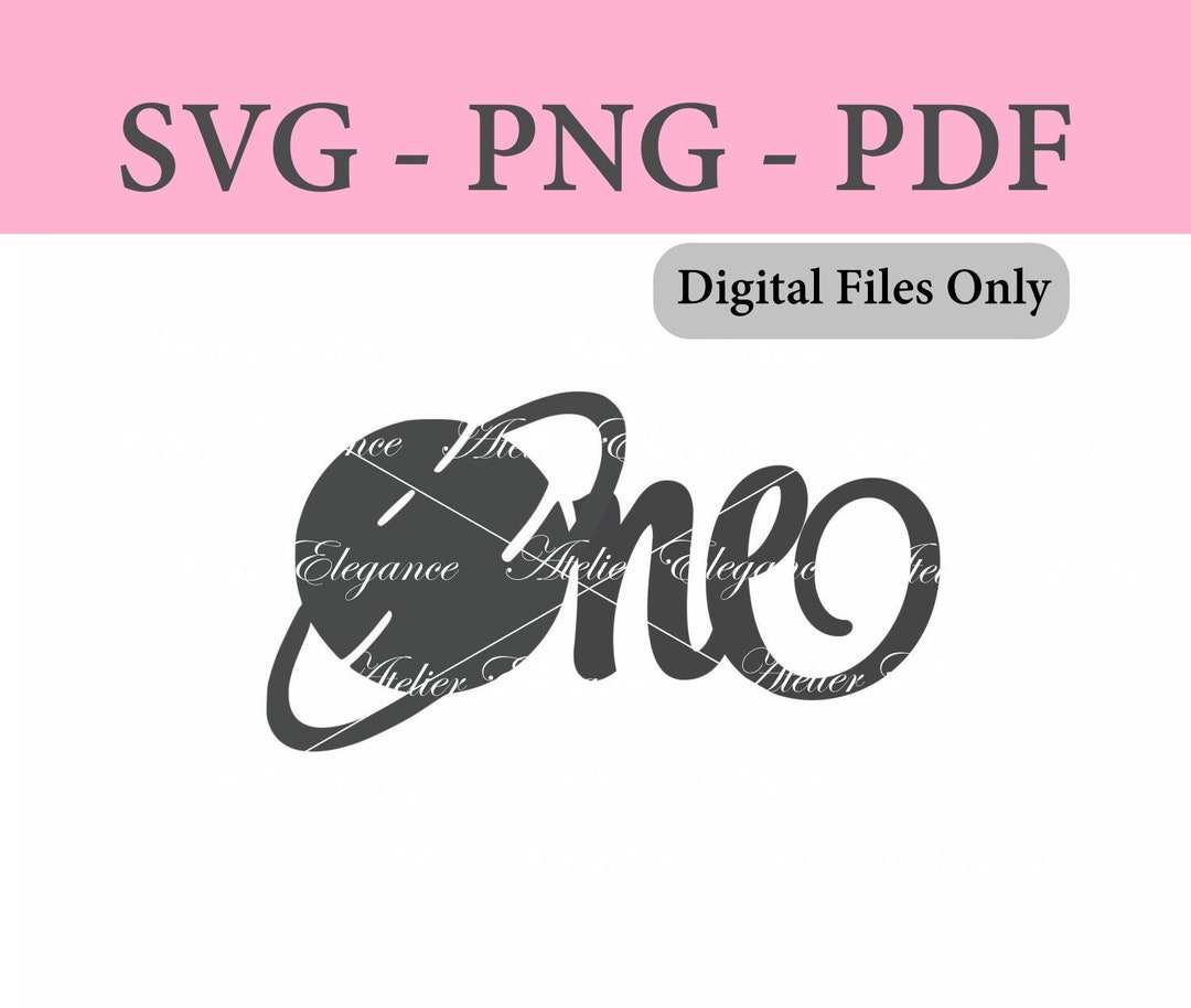 Planet One File, SVG, PNG, PDF, Cut File, Instant Download, Planet 1st ...