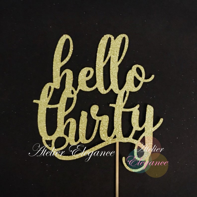 Hello 30 Cake Topper Hello Thirty Cake Topper 30th Birthday - Etsy Canada