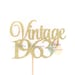 Vintage 1963 Cake Topper, Birthday Cake Topper, Birth Year Cake Topper ...
