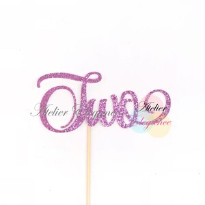Two Cake Topper, Second Birthday Cake Topper, 2 Cake Topper, 2nd ...