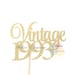 Vintage 1993 Cake Topper, Birthday Cake Topper, Birth Year Cake Topper ...