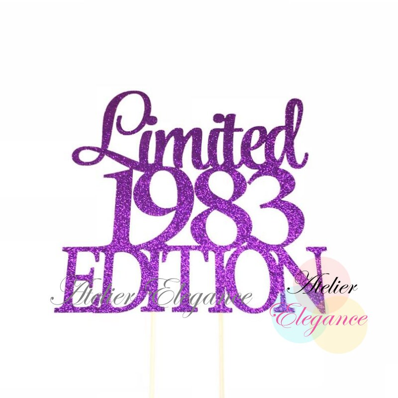 Limited 1983 Edition Cake Topper, Birth Year Cake Topper, 43rd Birthday ...