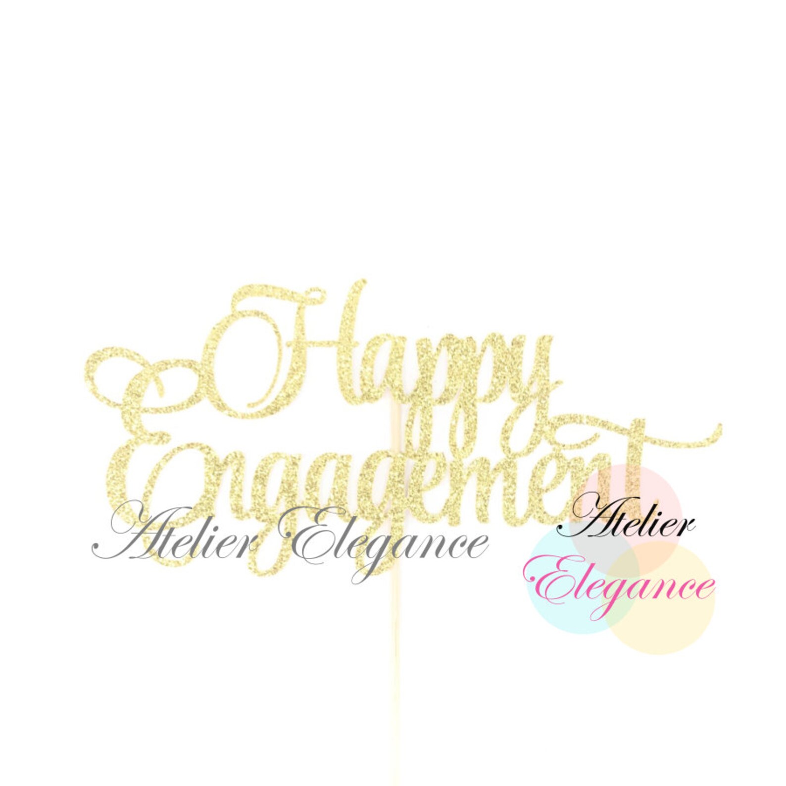 Happy Engagement Topper Engaged Cake Topper Bride to Be Cake - Etsy