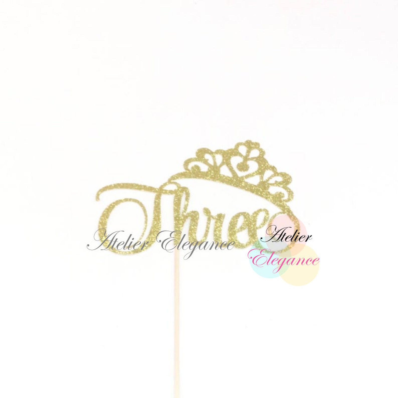 Princess Three Cake Topper Third Birthday Topper Three Cake - Etsy Canada