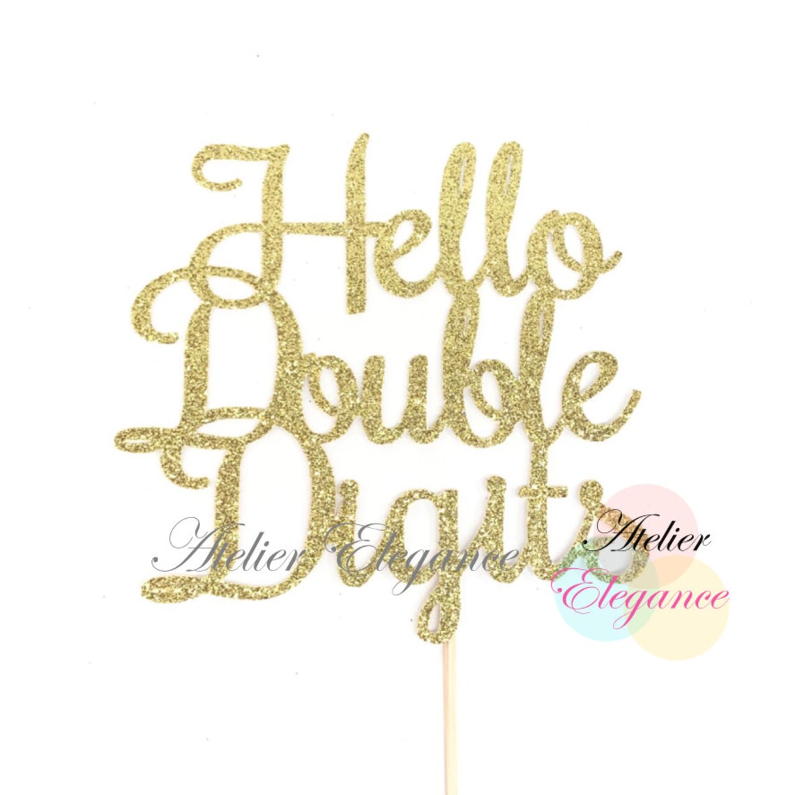 Hello Double Digits Cake Topper 10th Birthday Cake Topper 10 - Etsy