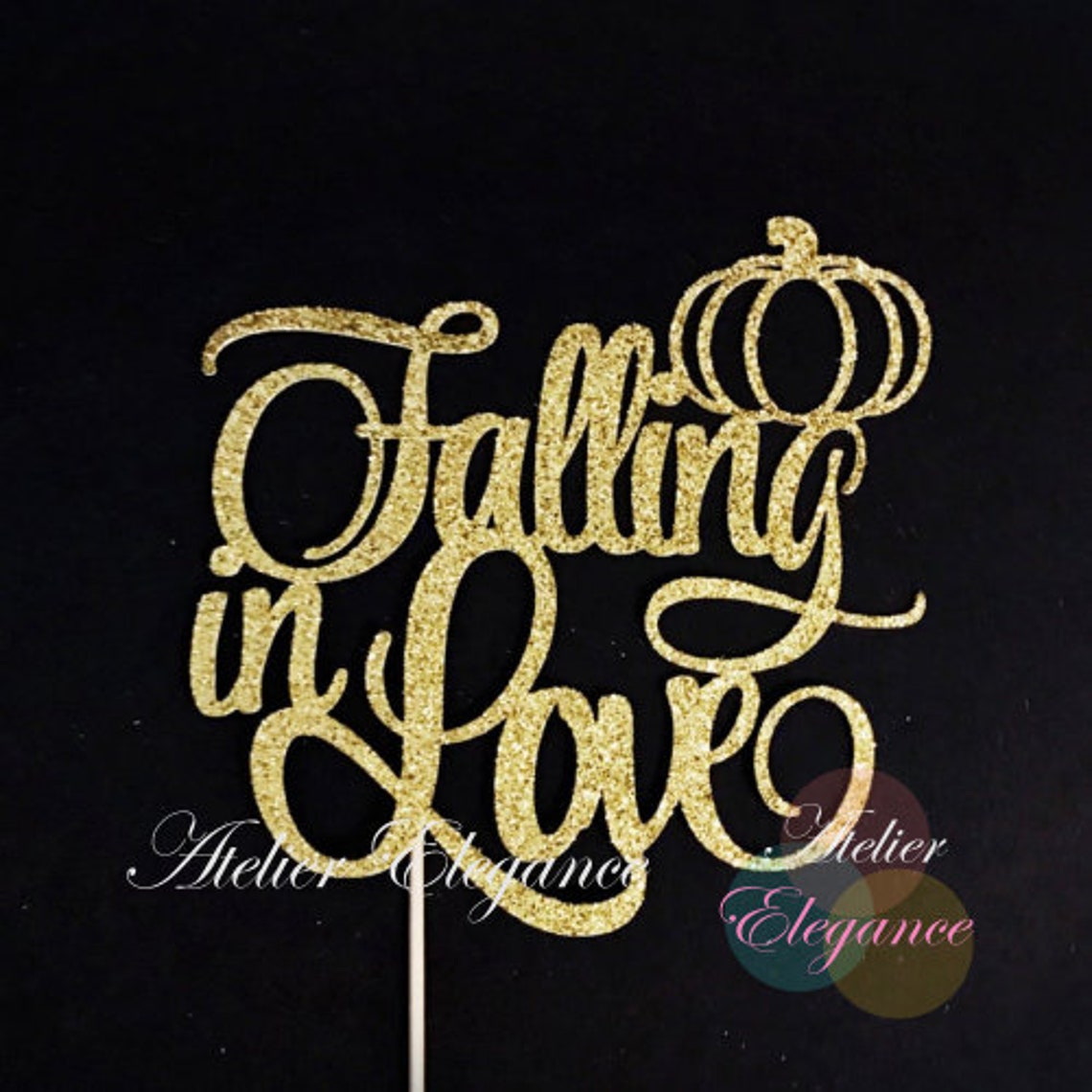 Falling in Love Cake Topper, Falling in Love Bridal Shower, Bride to Be ...