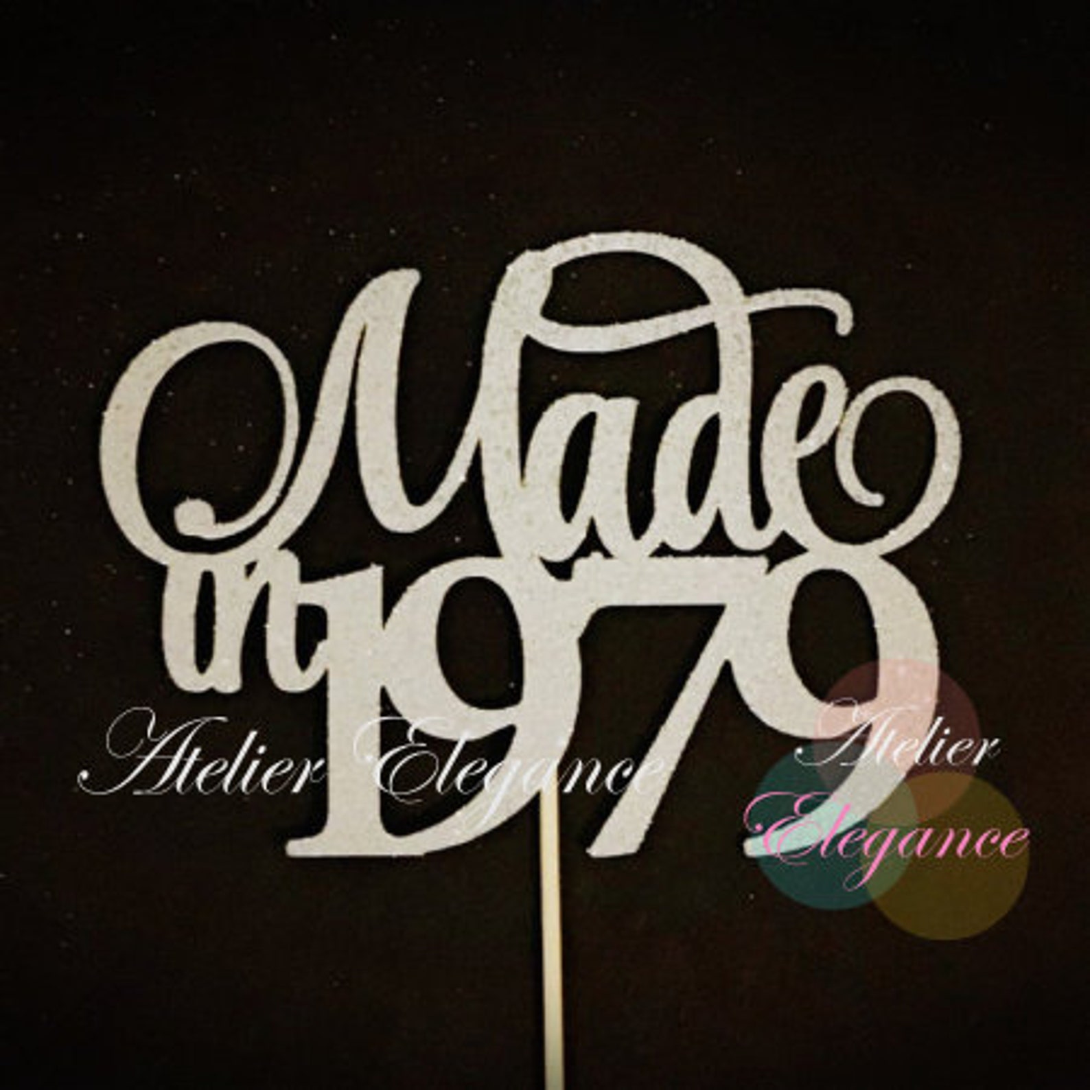 Made in 1979 Cake Topper Birthday Cake Topper Birth Year - Etsy