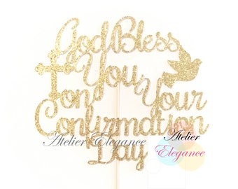 Custom Confirmation Cake Topper Christening Topper Confirmation Cake ...