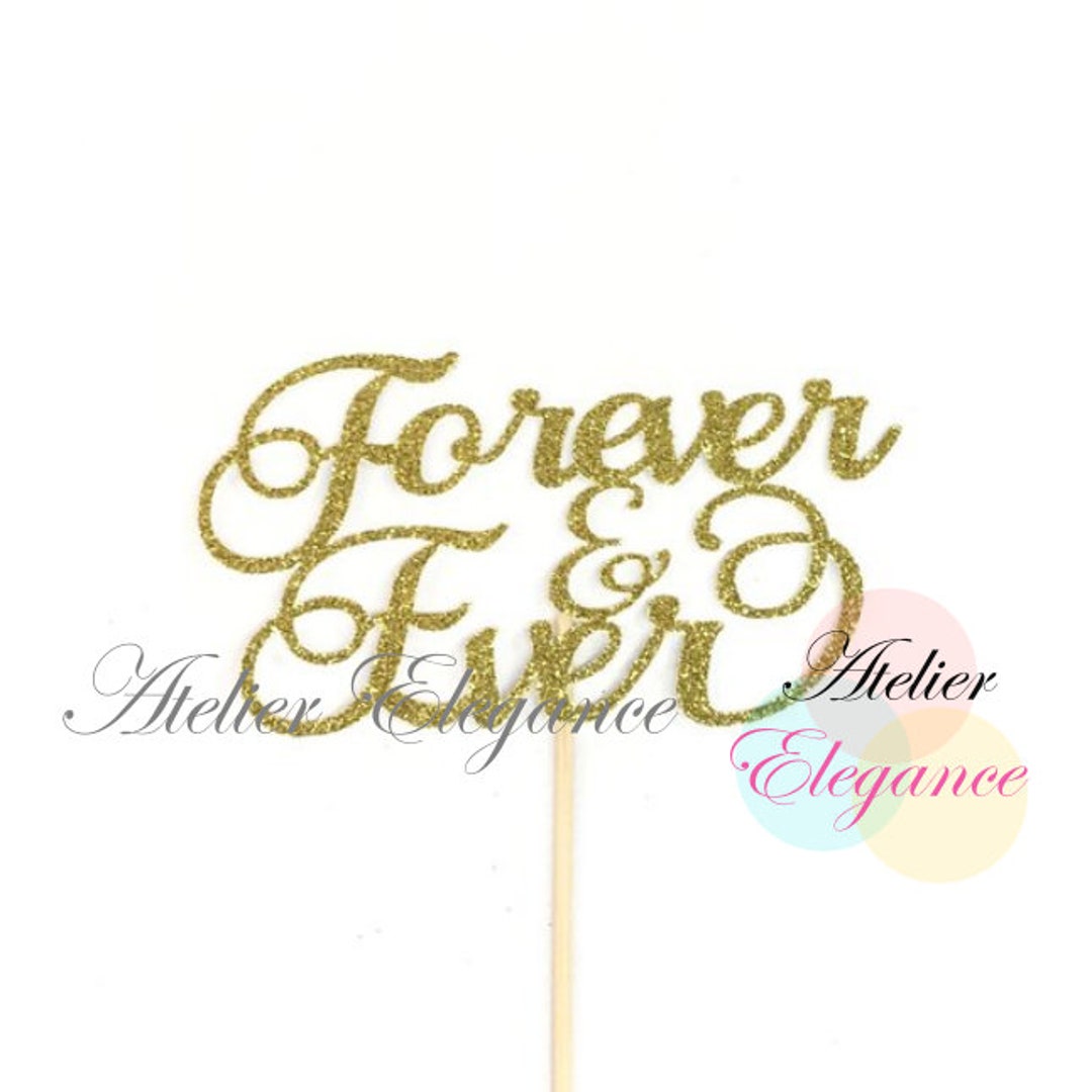 Topper de pastel para siempre y para siempre, topper de pastel de boda ...