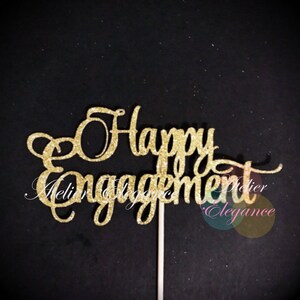 Happy Engagement Topper, Engaged Cake Topper, Bride to Be Cake Topper ...