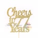 77th Birthday Cake Topper, Cheers to 77 Years Cake Topper, 77th ...