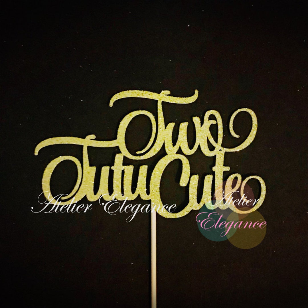 Two Tutu Cute Cake Topper, 2nd Birthday Cake Topper, 2 Cake Topper, Two ...