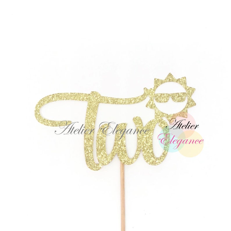 Two Cake Topper 2nd Birthday Cake Topper Sun Cake Topper - Etsy